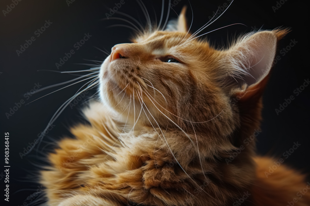 Posh cat posing as a feline model, crafting and snapping selfies with ...