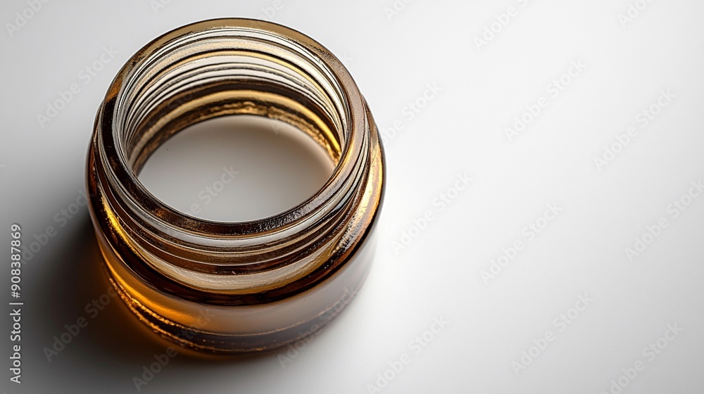Jar lid isolated on white background, top view, showcasing its shape ...
