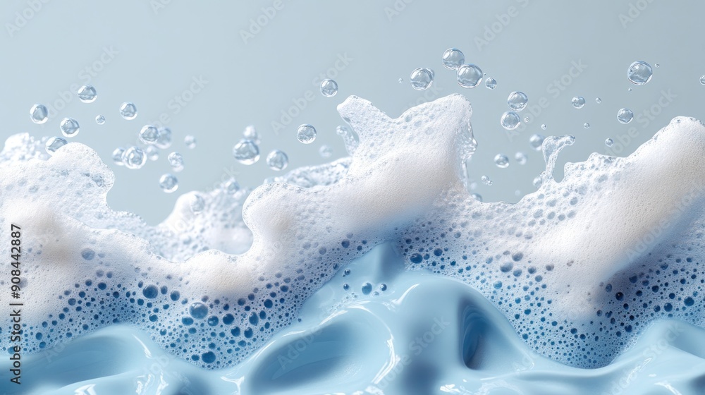 A visually striking 2D flat design featuring a 3D animated cleansing ...