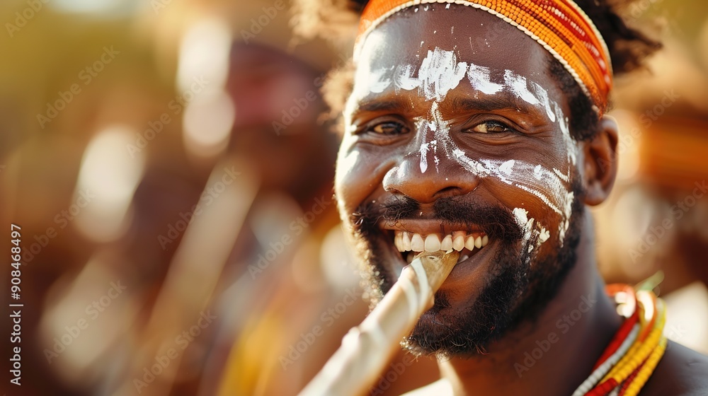 Traditional Indigenous Australian Ceremony with Didgeridoo Music and ...