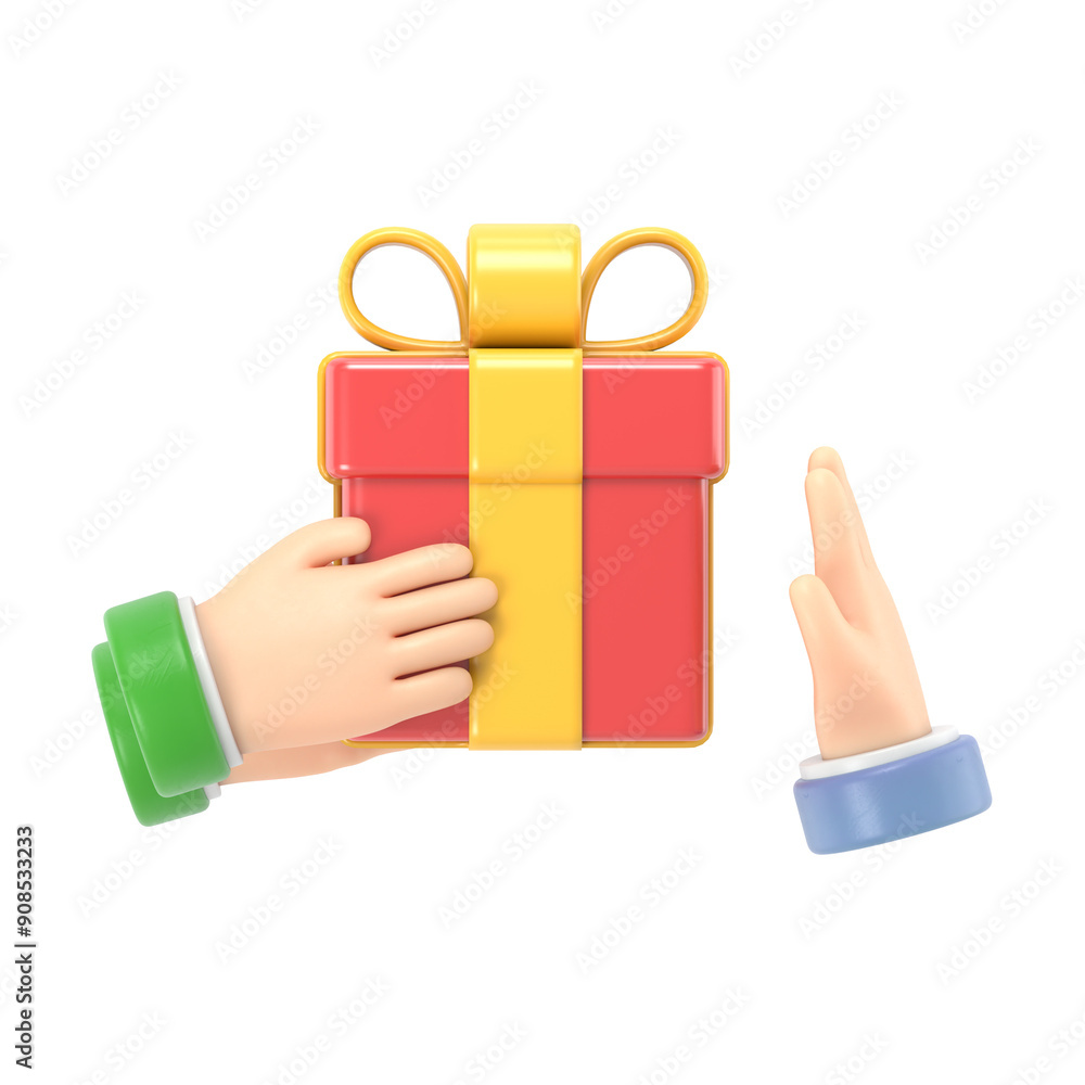 Refusal of gift. No corruption concept. Rejecting proposal. Man holding ...