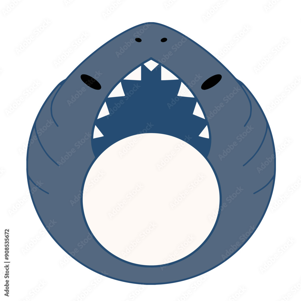 Cute name label,sticker name tag of Shark cartoon animal character ...