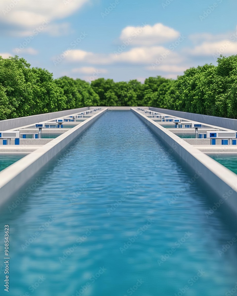 Diagram of a smart water grid system with sensors and automated ...