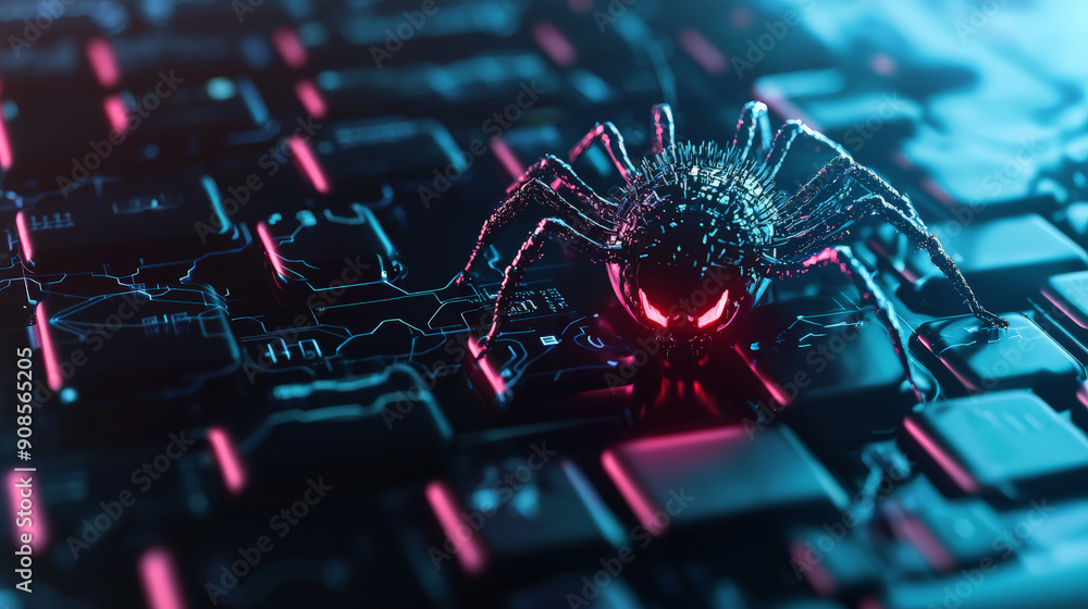 Malware threat detected by antivirus software. Generative AI Stock Illustration | Adobe Stock