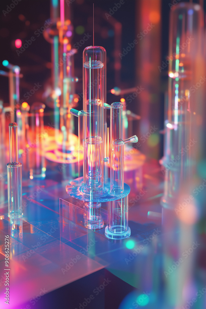 Abstract background banner, slide for solid state physics, science and ...