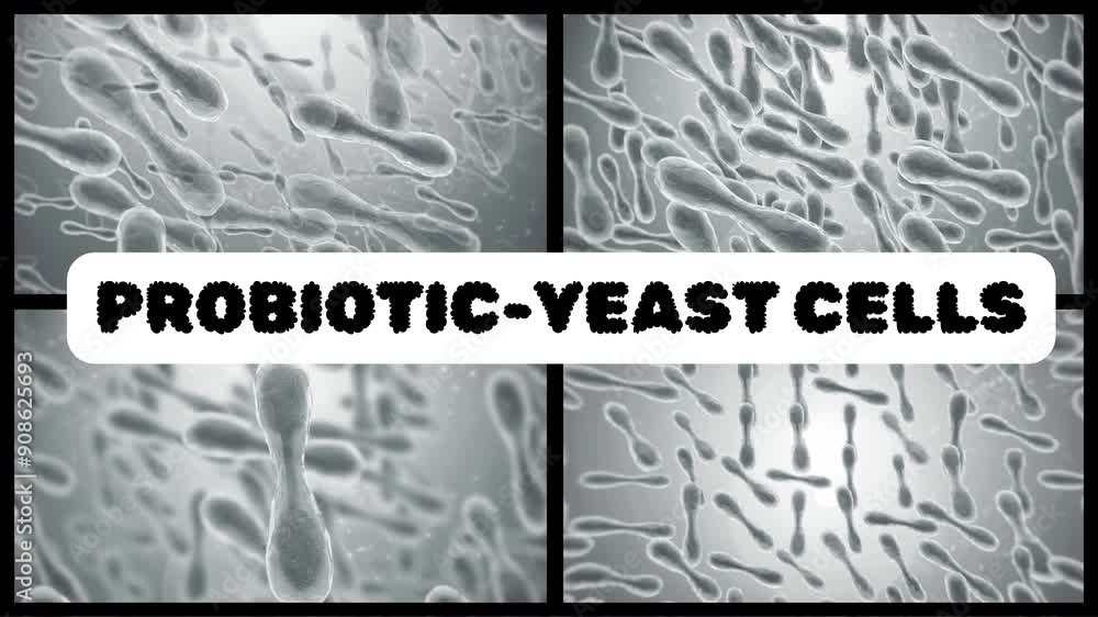 yeast cells microscope view, probiotic yeast cells and Saccharomyces ...