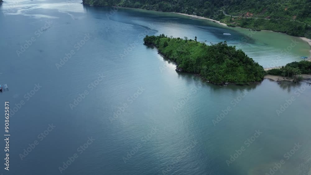 Pesisir Selatan, Indonesia - June 13, 2024: Aerial drone views of the ...