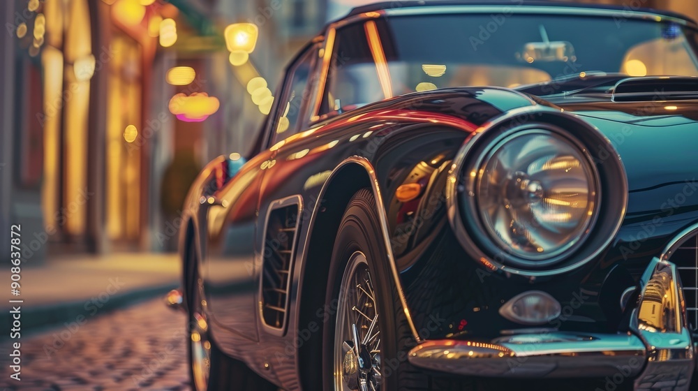 Iconic cars symbolize innovation and craftsmanship. Describe a classic ...