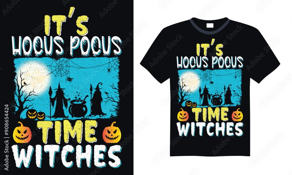 It’s hocus pocus time witches - Halloween T Shirt Design, Hand drawn ...