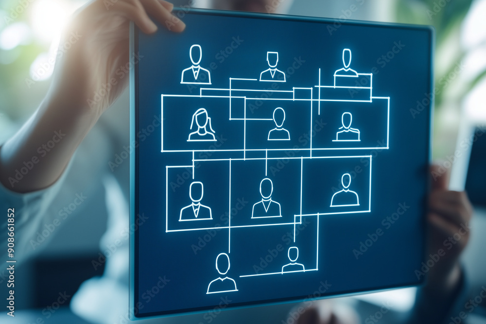 Projected on a virtual screen, the organizational infrastructure ...