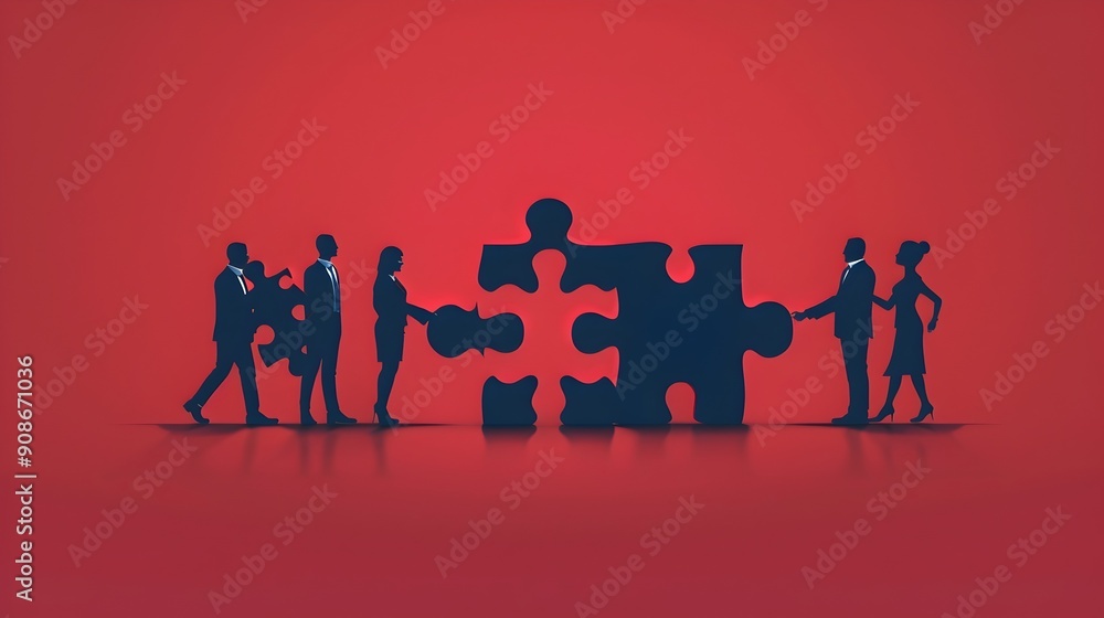 vector art of a diverse team working together harmoniously, team ...