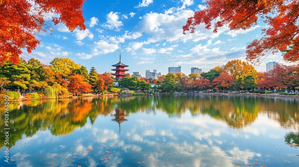 Stroll through Ueno Park in Tokyo during autumn. Admire the vibrant ...