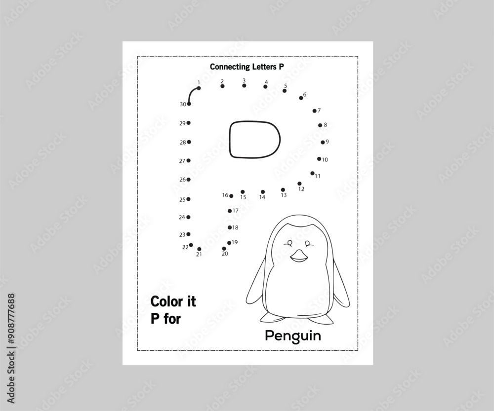 Alphabet Letter P | Alphabet Letter Tracing | Alphabet Letter Dot-To ...