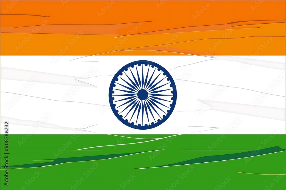 Enchanting Indian Flag Emblem Reflecting the Rich Heritage and Deep ...