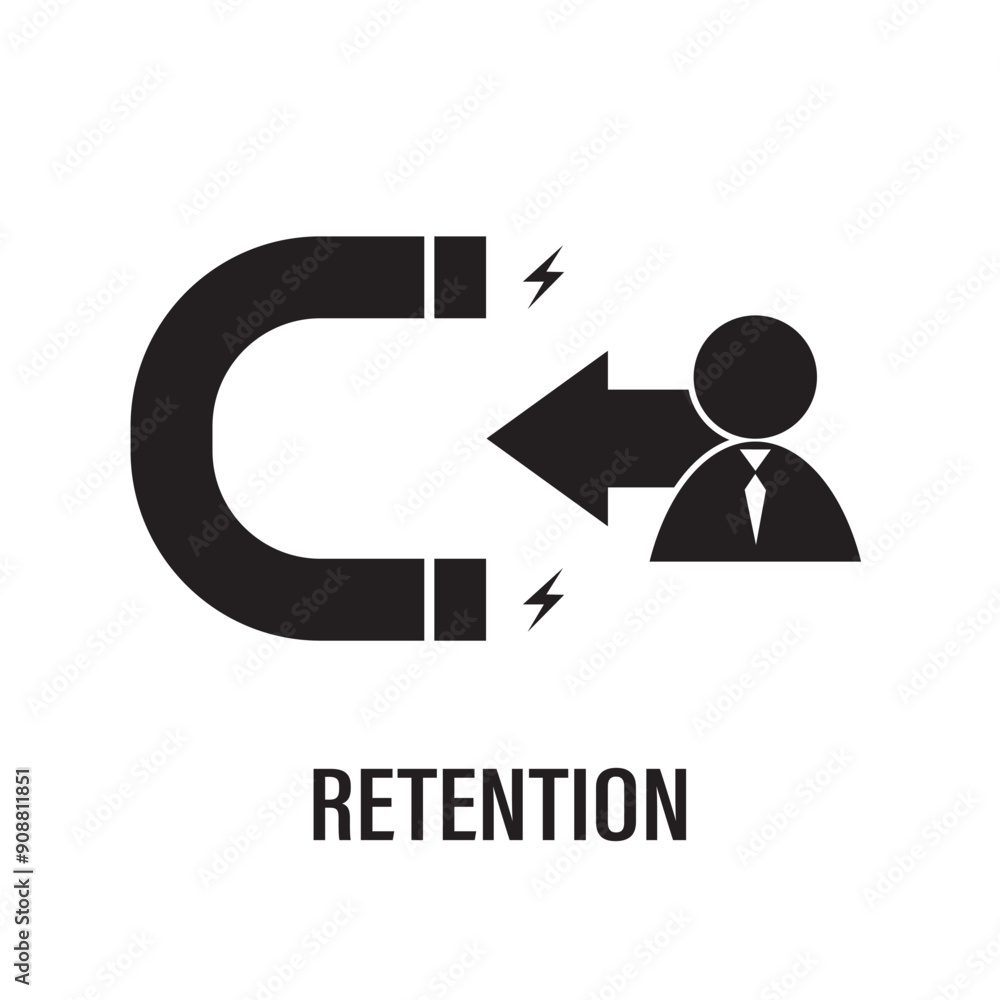 Target market need customer retention. Magnet attracting potential ...