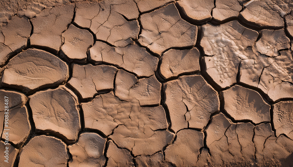 Dried Earth Surface With Cracks Displaying Evidence of Severe Drought ...