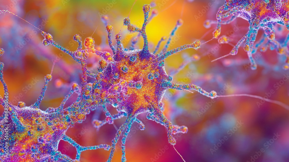 This detailed microscopic image reveals the intricate structure of a ...