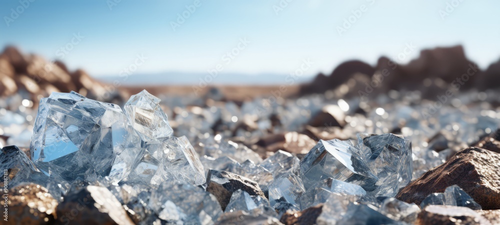 Diamond Cluster. A cluster of sparkling diamonds embedded in natural ...