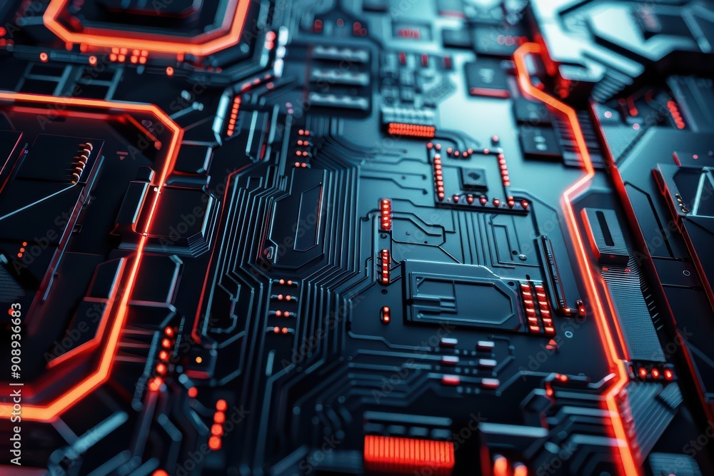 Hitech tech conference banner template featuring sleek graphics of ...