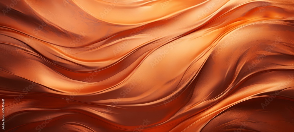 Copper Fluid Waves. This image presents flowing copper waves with a ...