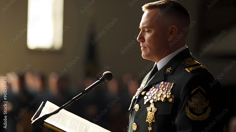 Military Leadership Ceremony Honor Speech Decorations Commendations ...