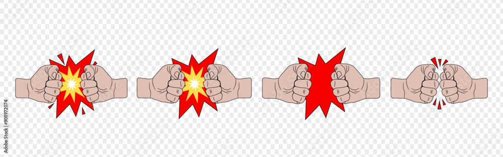 Two Fists. Battle and Conflict. Clenched fists of male hands. Fist ...