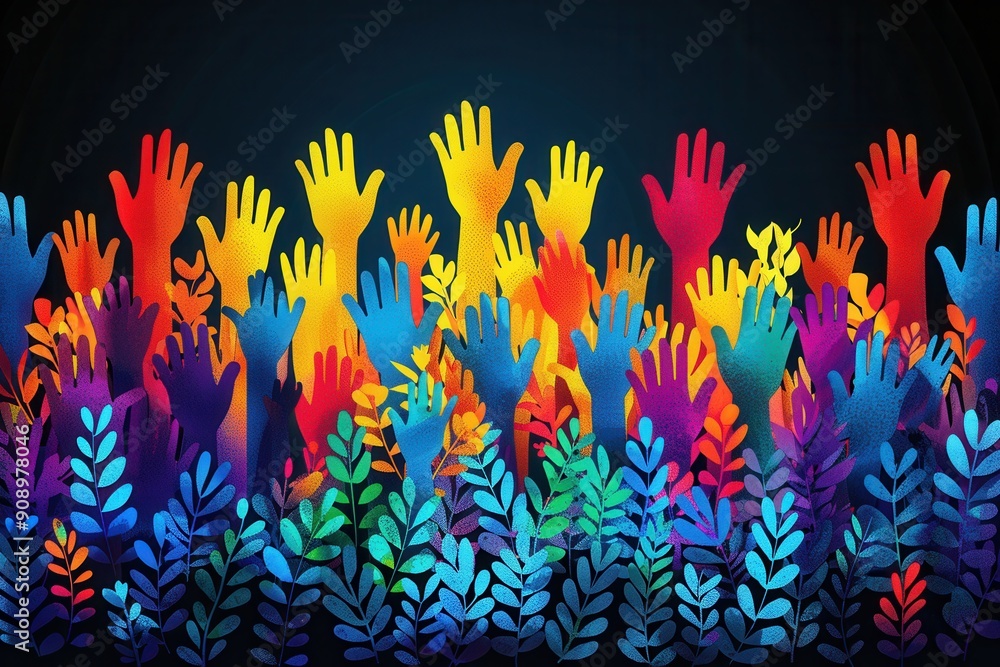 abstract background in colors and patterns for World Day of Social ...