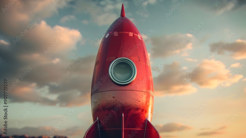Red Rocket Soaring to Triumph Unconventional Thinking A vivid highly ...