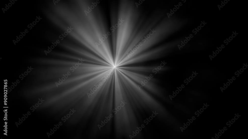 Seamless animation of rays of light. Looping animation of light. White ...