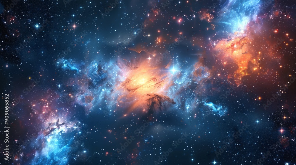 Cosmic starfield texture with sparkling stars and deep space colors ...