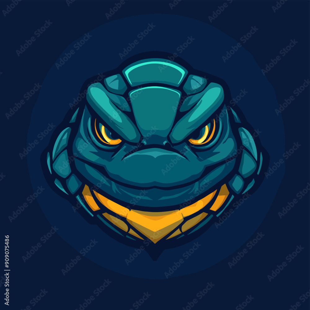 Turtle vector mascot logo design with modern illustration concept style ...