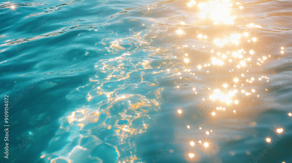 Water surface with sparkling sunlight reflections Stock Illustration ...