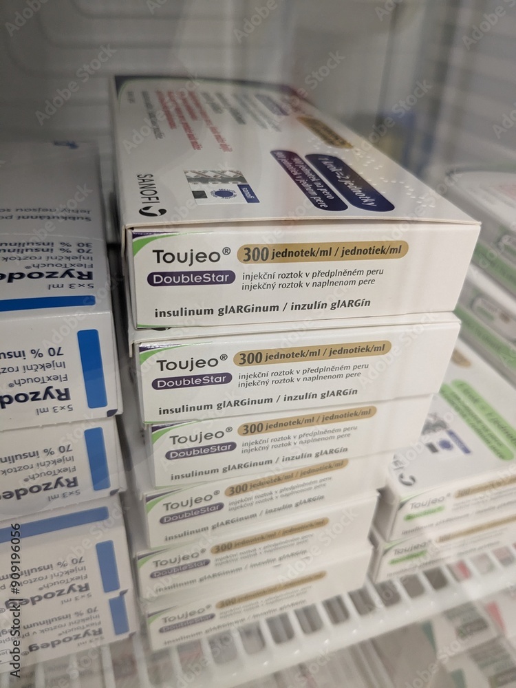 Prague, Czech Republic - July 13, 2024: TOUJEO injection with INSULIN ...