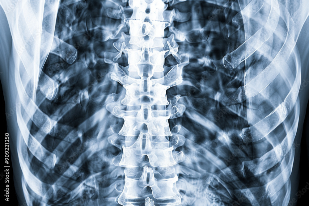 Chest X-Ray Image Showing Human Ribs Stock Illustration | Adobe Stock