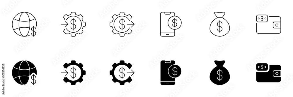 Finance and Payment Icons Set: High-Quality Vector Graphics for ...