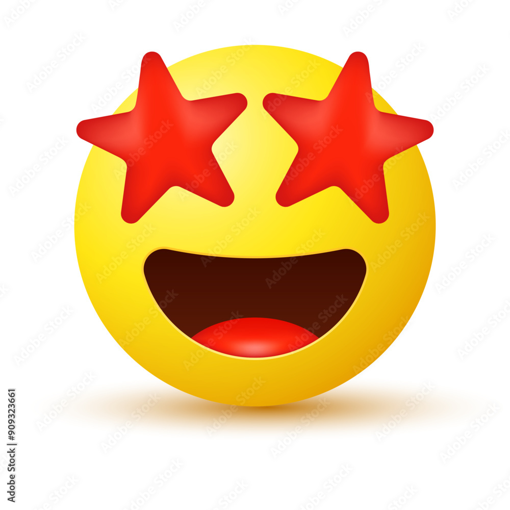 star eyes emoji, smiley face emoticon with starry eyes , grinning emoji ...