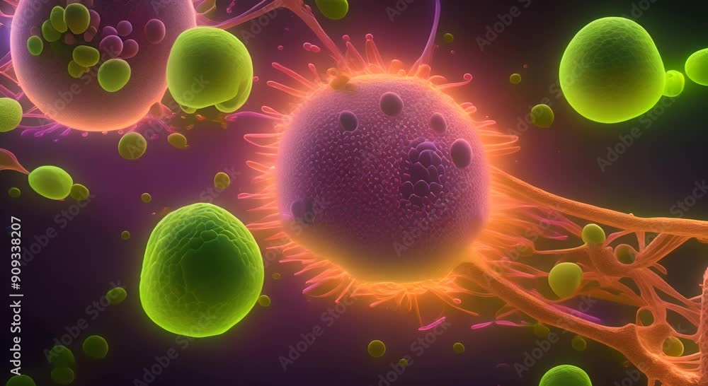 An immunofluorescence animation highlighting the formation of ...