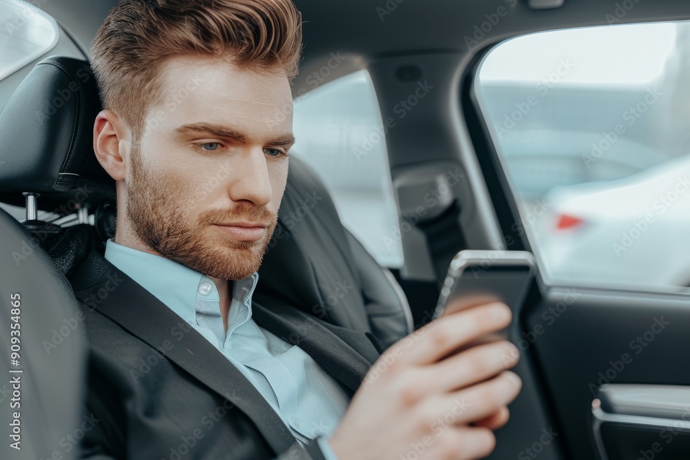 transport, business and people concept - businessman drinking takeaway ...