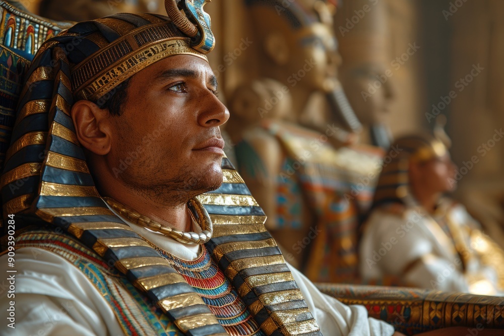 Regal legacy: egyptian pharaoh portrait, majestic essence of ancient ...
