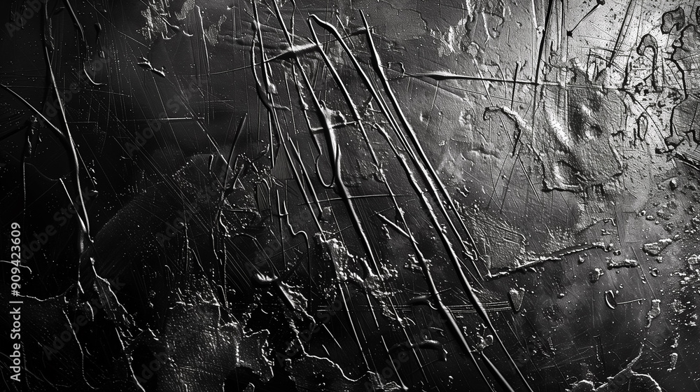 close-up view of a scratched metal texture background featuring a ...