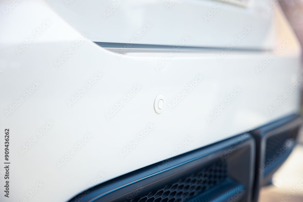 Reverse parking or proximity sensor at back bumper of car, vehicle. May ... Reverse parking or proximity sensor at back bumper of car, vehicle. May ...