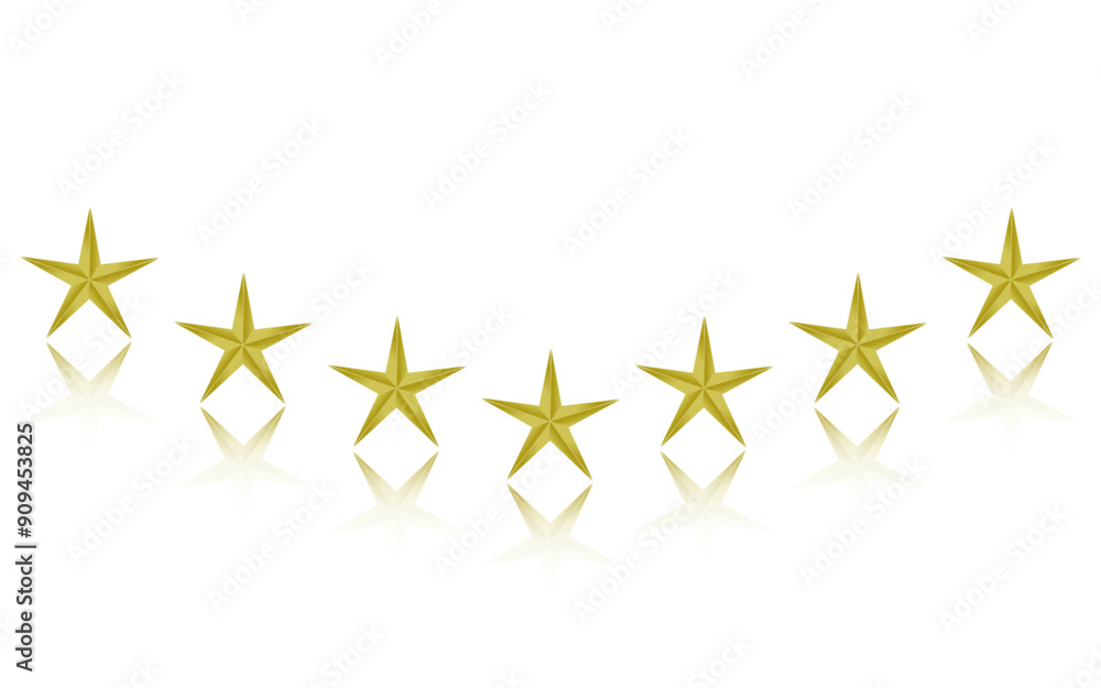 7 Star with reflection vector image, seven start editable png image ...