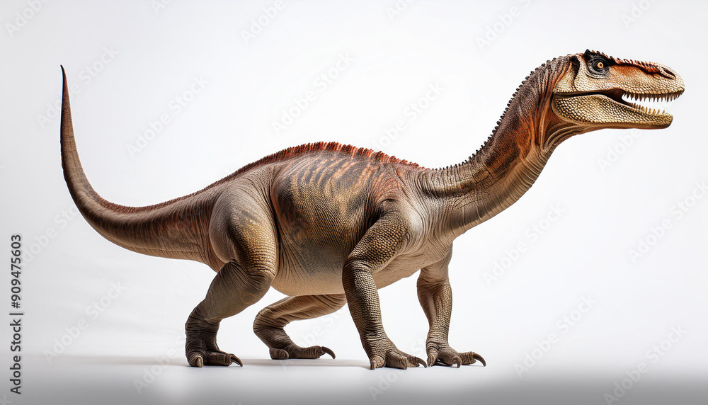 Full body of Dinosaur in close up isolated on white background. Stock ...