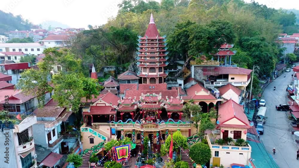 This drone footage captures the scenic beauty of the Mother Goddess ...