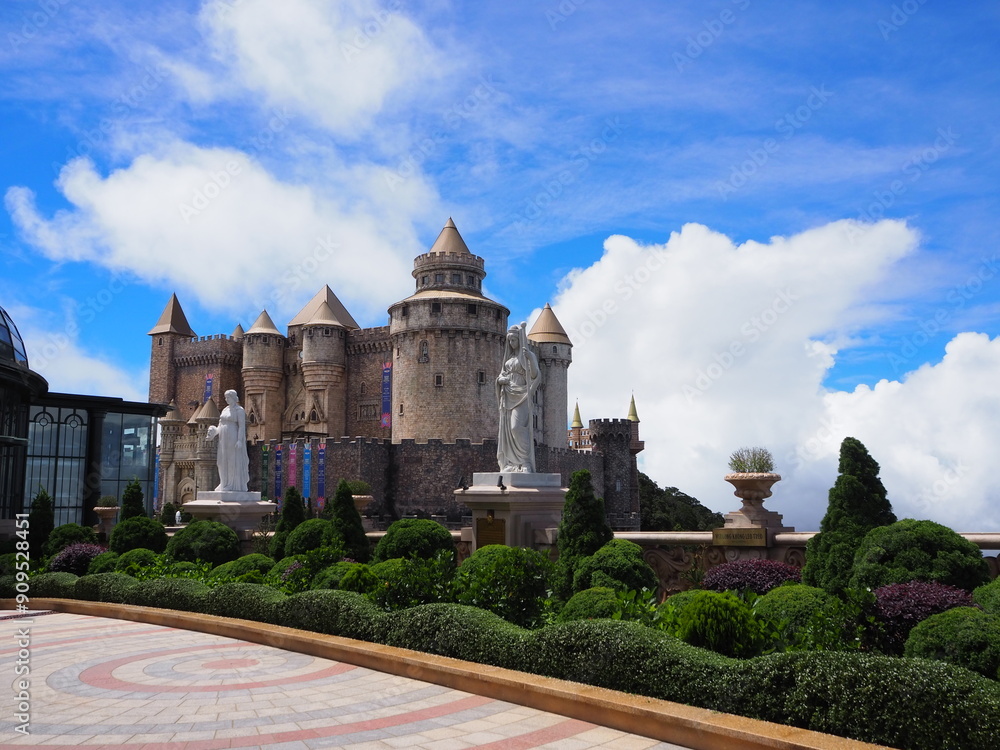 Luna castle and Lava Castle in Ba Na Hills, Da Nang, Vietnam Stock ...