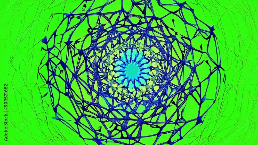 From a single point a vast and intricate system of fractals radiates ...