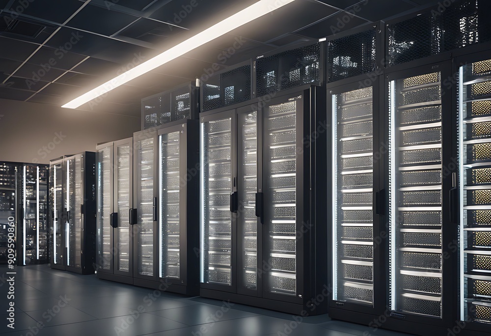 high rack security datum technology processor business site line row ...