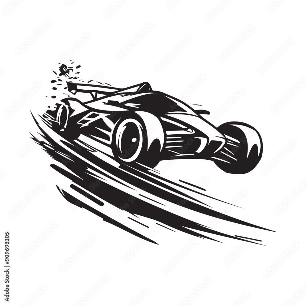 Tamiya 4wd Race Stock Vector. speed racer tamiya toys car design vector ...
