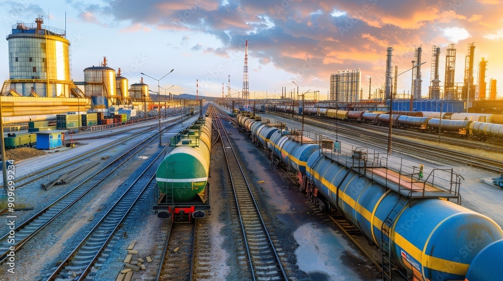 Rail yards with rail car cleaning and maintenance pits ensure ...