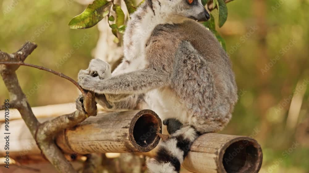 Ringtail Lemur (Lemur Catta) in its natural habitat in Madagascar ...